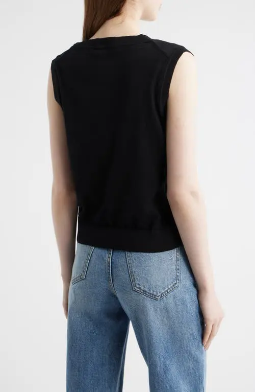 MAVI Cotton Tricot Sweater Vest - Black