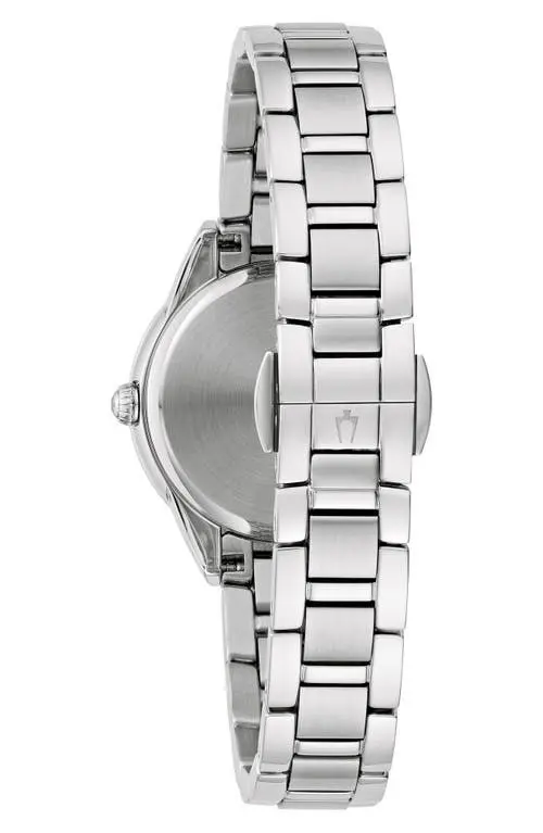 Bulova Sutton Mother-of-pearl & Diamond Bracelet Watch - Silverone
