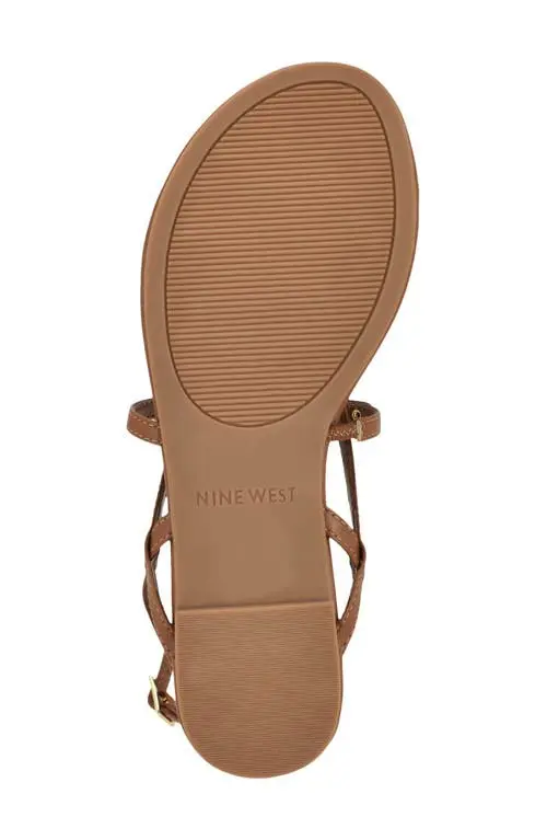 Nine West Bretta Ankle Strap Sandal - Medium Brown