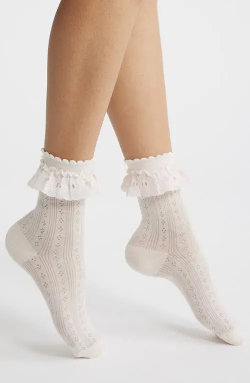 HIGH HEEL JUNGLE Bobby Lace Ankle Socks - Pink