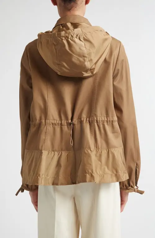 Moncler Adenium Hooded Gabardine & Taffeta Jacket - Open Beige