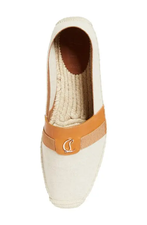 CHRISTIAN LOUBOUTIN Alfarica Toile Linen Espadrille - Version Natural