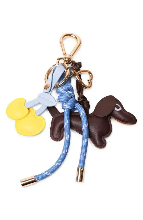 POP UPS BRAND Key Chain With Charms - Blue/brown Dog