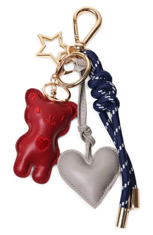 POP UPS BRAND Key Chain With Charms - Blue/red Bear
