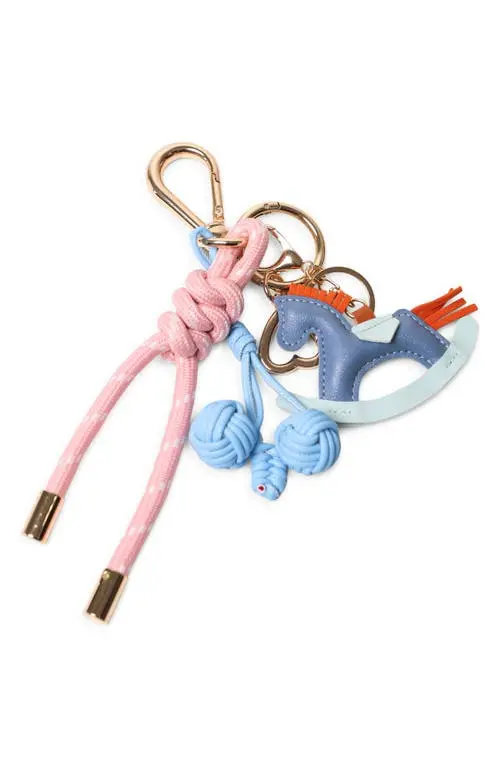 POP UPS BRAND Key Chain With Charms - Pink/blue Rocking Horse