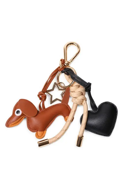POP UPS BRAND Key Chain With Charms - Tan