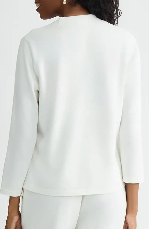 KASPER Diagonal Open Stitch Cardigan
