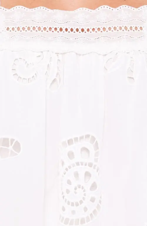 PETAL & PUP Aideen Sleeveless Eyelet Top - White