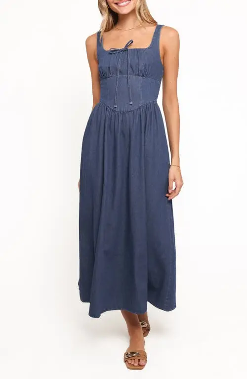 PETAL & PUP Kinslee Sleeveless Midi Dress - Denim