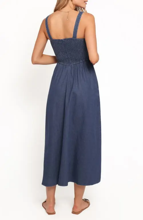 PETAL & PUP Kinslee Sleeveless Midi Dress - Denim