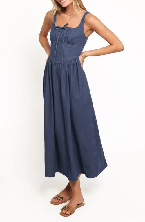 PETAL & PUP Kinslee Sleeveless Midi Dress - Denim