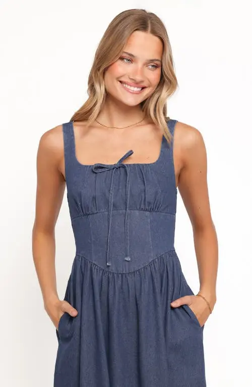 PETAL & PUP Kinslee Sleeveless Midi Dress - Denim