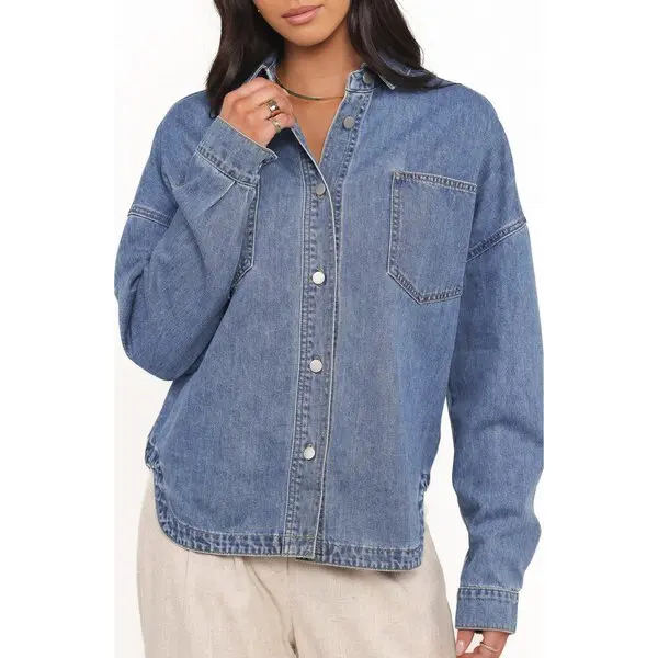 PETAL & PUP Cornelia Denim Button-up Shirt