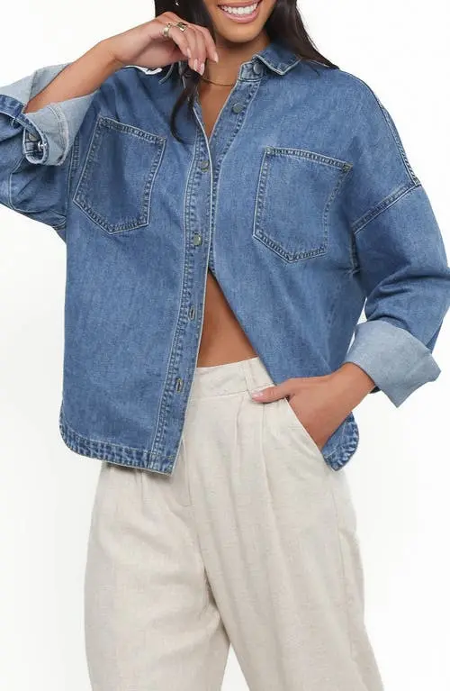 PETAL & PUP Cornelia Denim Button-up Shirt