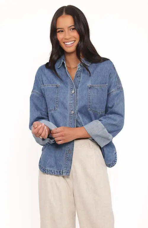 PETAL & PUP Cornelia Denim Button-up Shirt