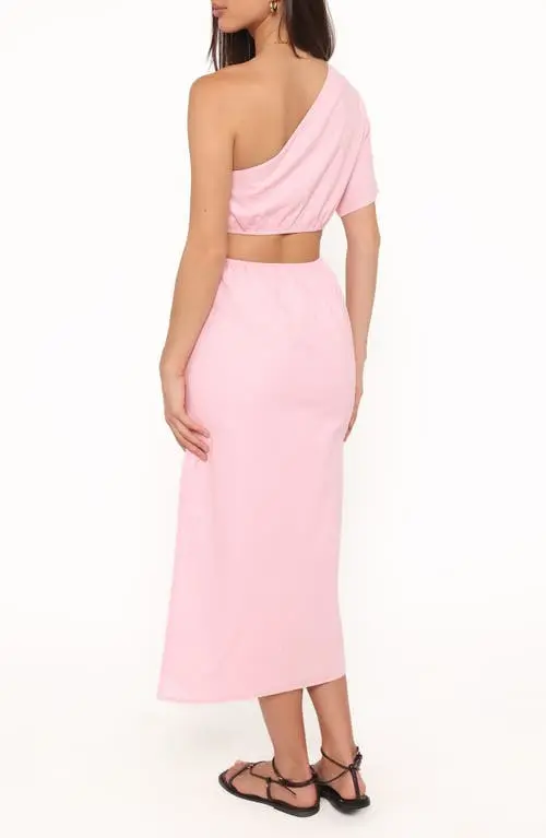 PETAL & PUP Samira One-shoulder Cutout Midi Dress