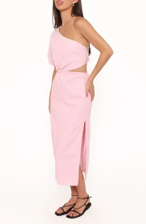 PETAL & PUP Samira One-shoulder Cutout Midi Dress