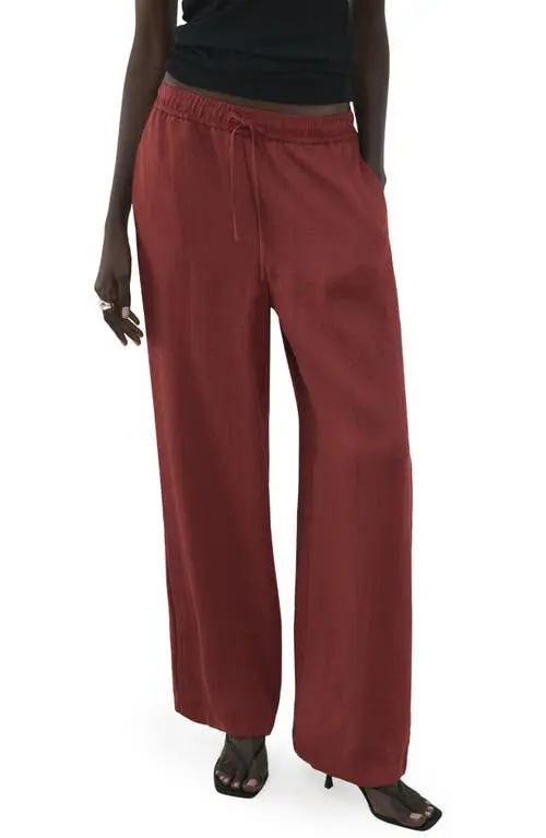 Mango High Waist Palazzo Pants