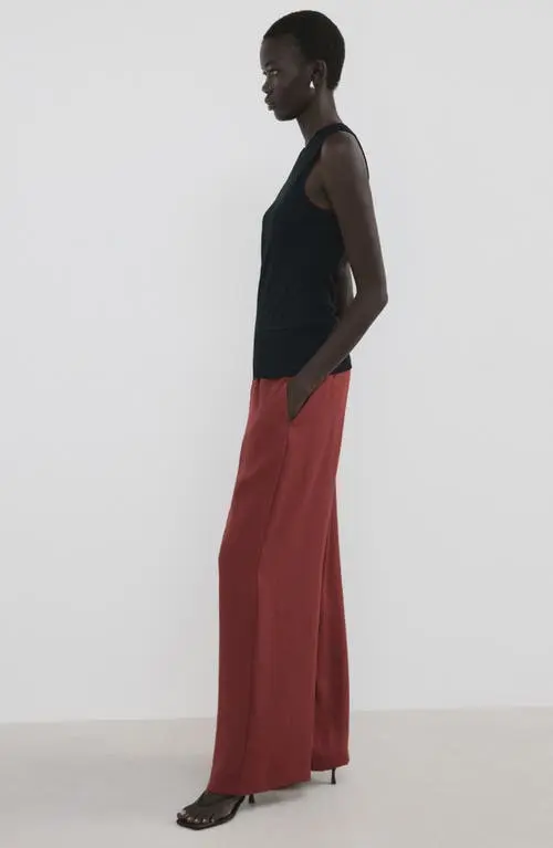Mango High Waist Palazzo Pants