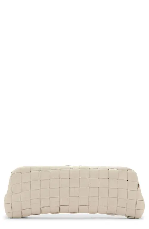 Mango Braided Faux Leather Frame Clutch - Off White