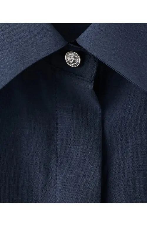 Mango Rhinestone Button-up Shirt