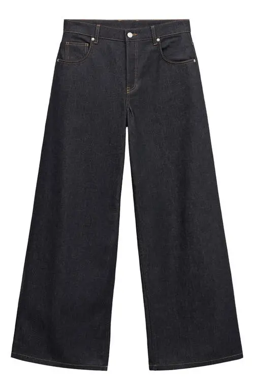 Mango Mid-rise Wide-leg Jeans - Open Blue