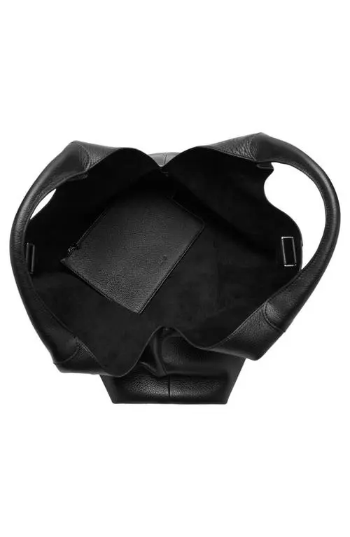 Mango Slouchy Leather Shoulder Bag - Black