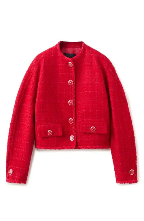 Mango Jewel Button Tweed Jacket