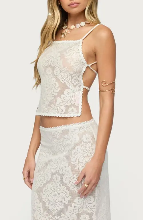 EDIKTED Open Back Lace Camisole