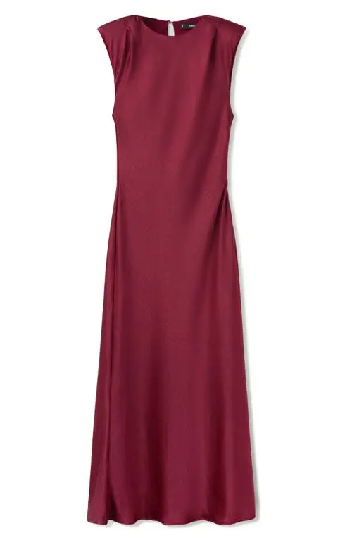 Mango Sleeveless Satin Maxi Dress - Cherry