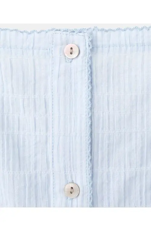 Mango Picot Stretch Cotton Nightgown - Blue