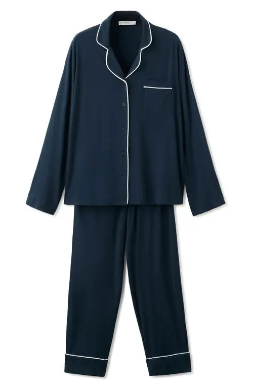 Mango Piped Pajamas - Indigo Blue