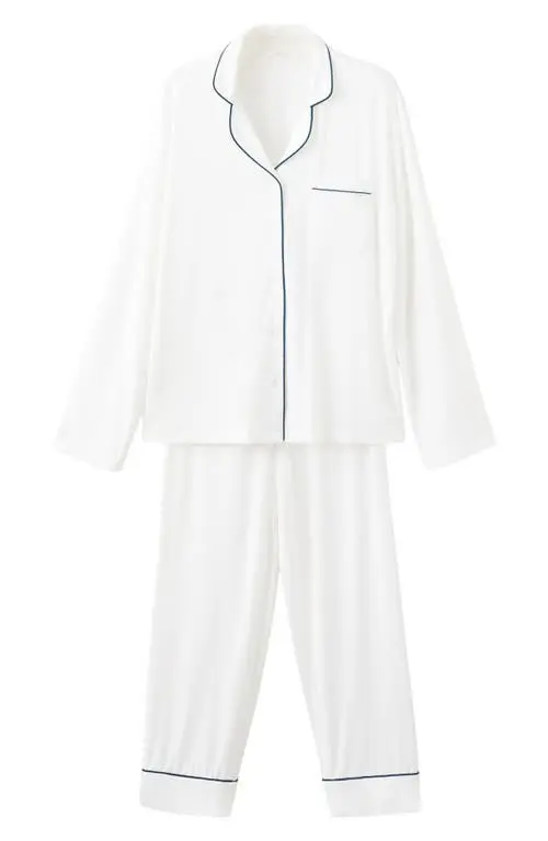 Mango Piped Pajamas - White