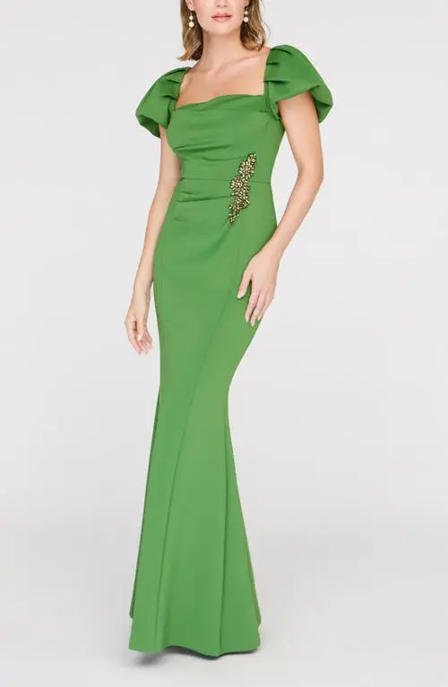 Js Collections Scotlyn Puff Sleeve Gown