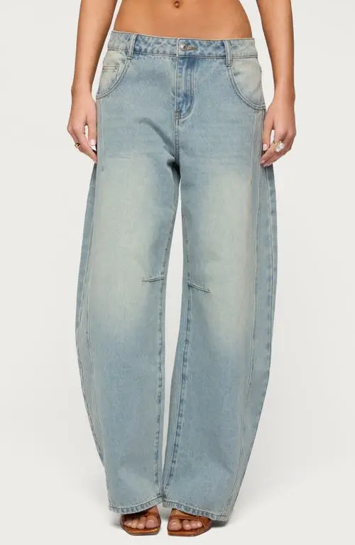 EDIKTED Ilara Low Rise Barrel Jeans