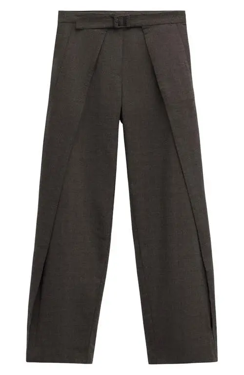 Mango Belted Pleated Trousers