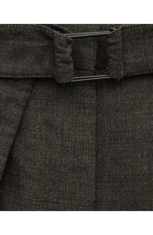 Mango Belted Pleated Trousers