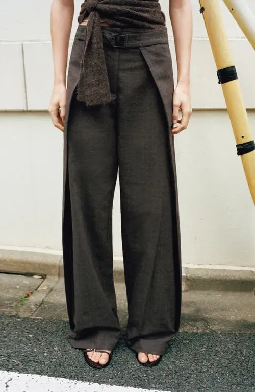 Mango Belted Pleated Trousers