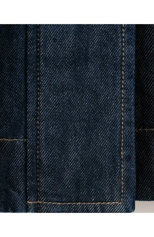 Mango Gathered Waist Denim Parka