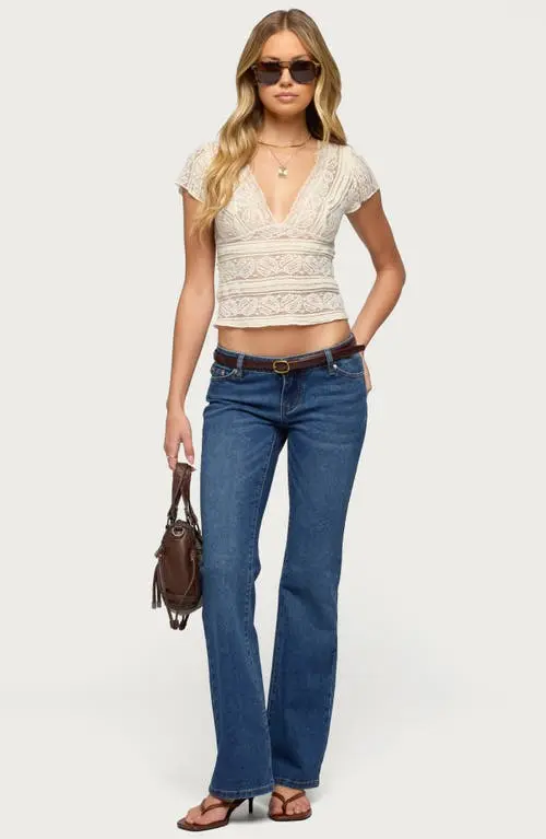 EDIKTED Low Rise Bootcut Jeans