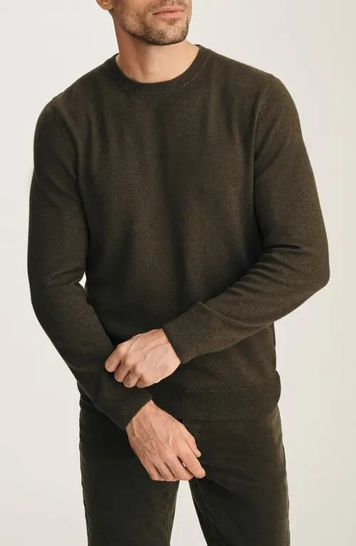 34 Heritage Cashmere & Silk Blend Crewneck Sweater - Khaki