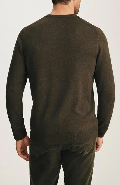 34 Heritage Cashmere & Silk Blend Crewneck Sweater - Khaki