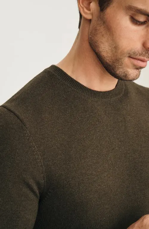 34 Heritage Cashmere & Silk Blend Crewneck Sweater - Khaki