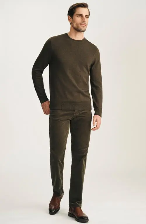 34 Heritage Cashmere & Silk Blend Crewneck Sweater - Khaki
