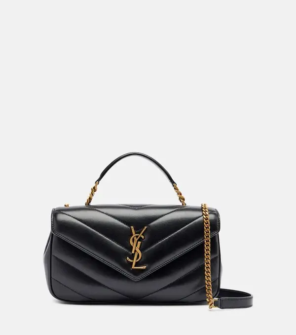 Saint Laurent Loulou Matelassé Leather Top-handle Bag - Black