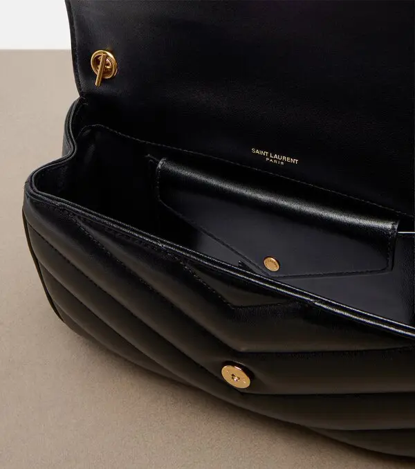 Saint Laurent Loulou Matelassé Leather Top-handle Bag - Black
