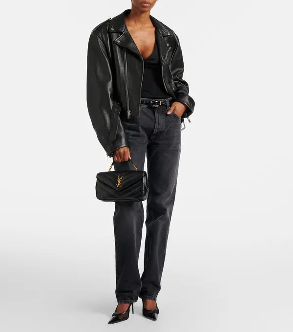 Saint Laurent Loulou Matelassé Leather Top-handle Bag - Black