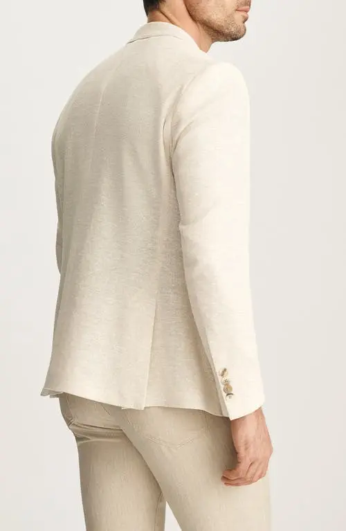 34 Heritage Matteo Slim Fit Linen & Cotton Blend Piqué Sport Coat - Beige