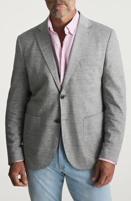 34 Heritage Matteo Slim-fit Piqué Sport Coat - Gray