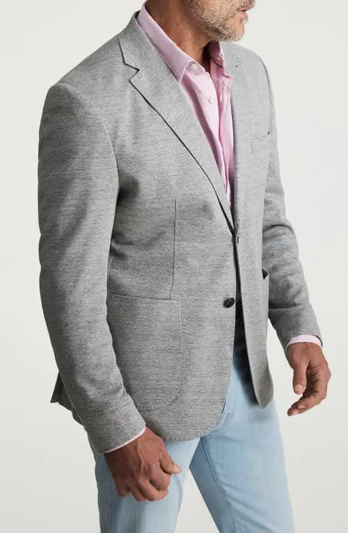 34 Heritage Matteo Slim-fit Piqué Sport Coat - Gray
